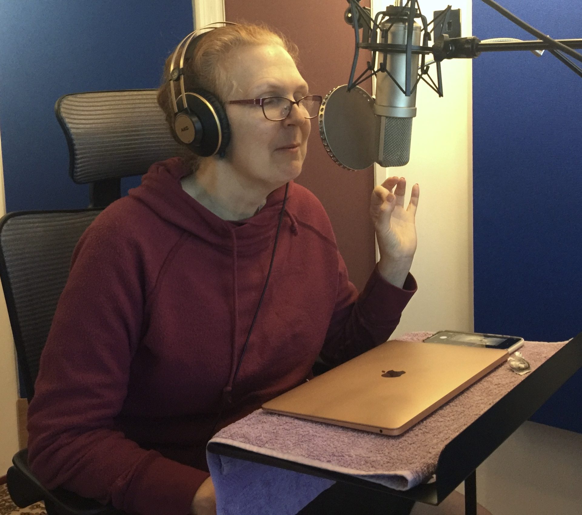 Recording Sleep Wave meditations with Jessica Porter